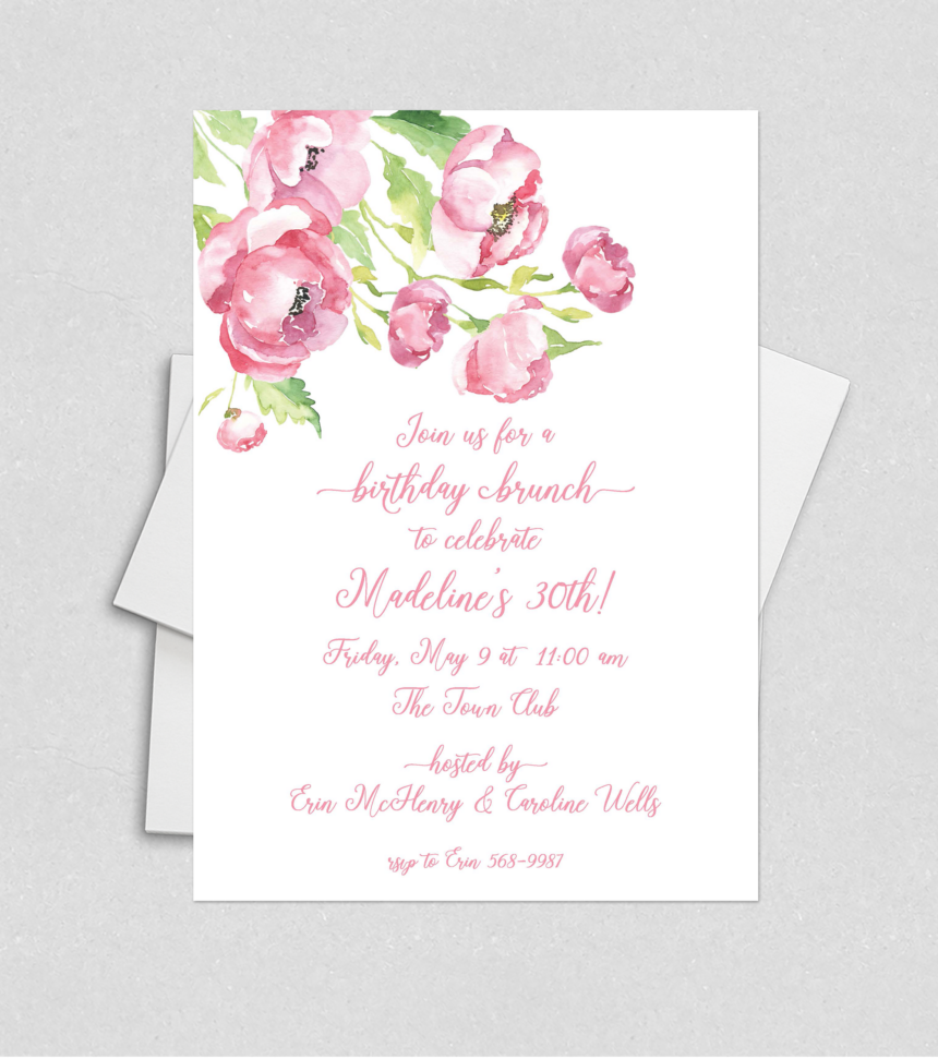 Pink Peony Invitation | Lafayette Papers