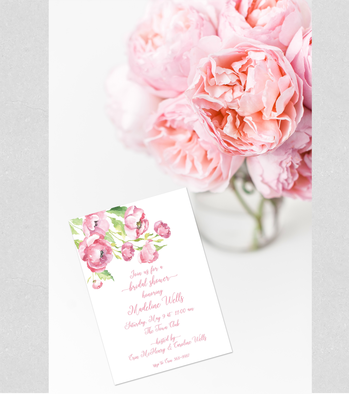 Pink Peony Invitation | Lafayette Papers