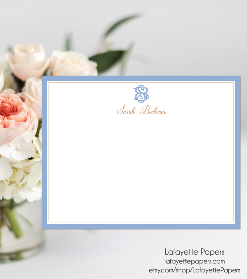 Initials Note Cards | Lafayette Papers