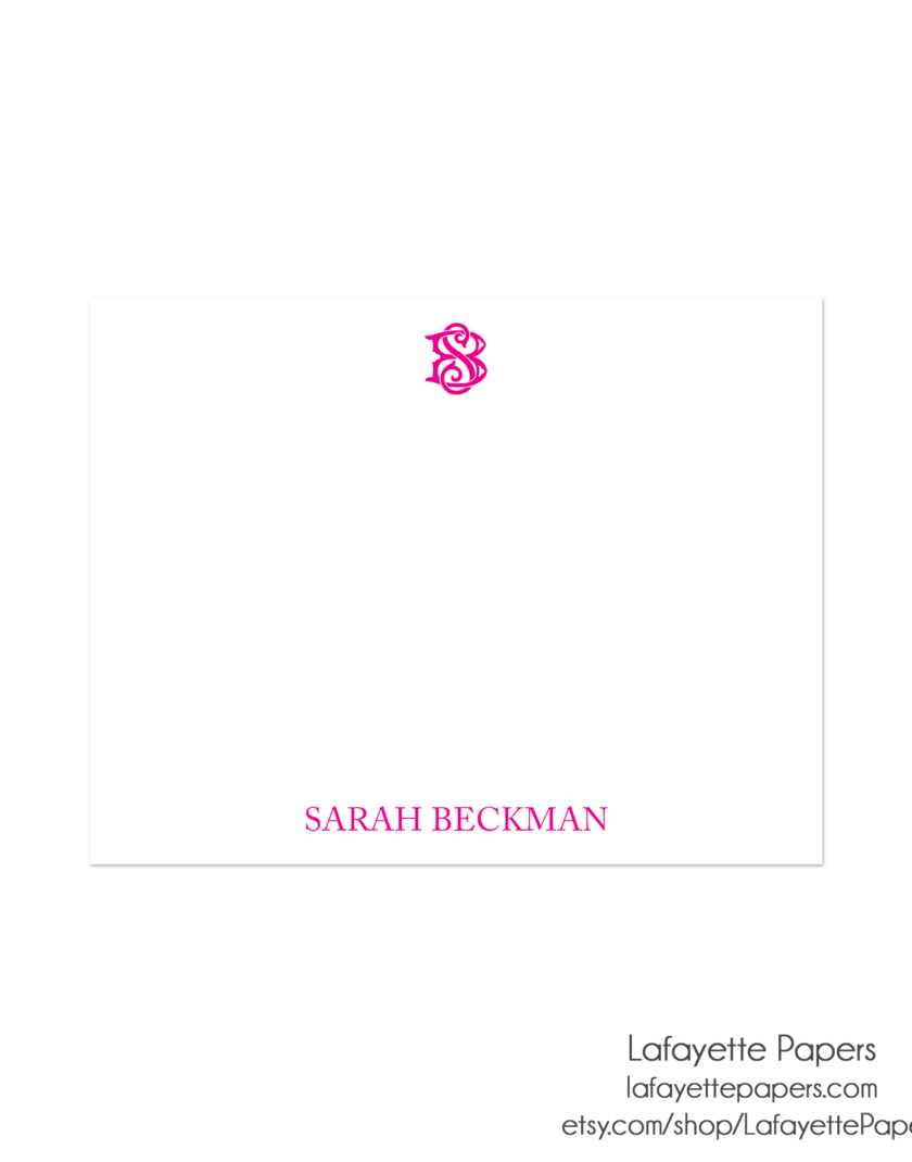 Initials Note Cards | Lafayette Papers