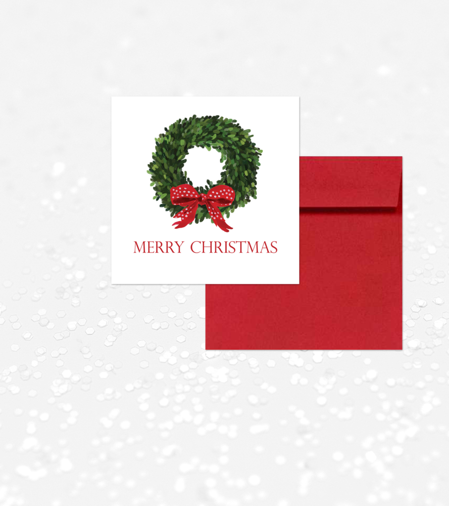 Gift Enclosure Cards - Boxwood Wreath - Lafayette Papers