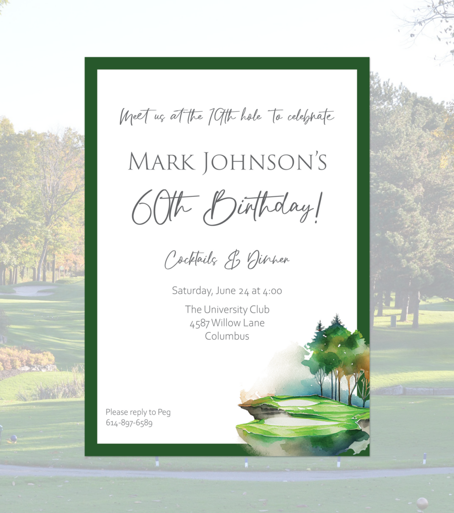Golf Party Invitation | Lafayette Papers